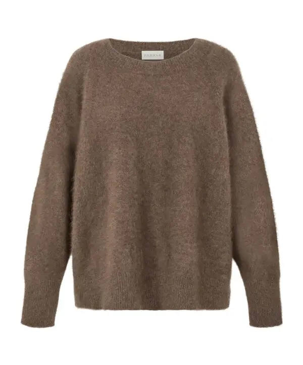 P.a.r.o.s.h Crew Neck Sweater With Ribbed Cuffs And Hem - Brown