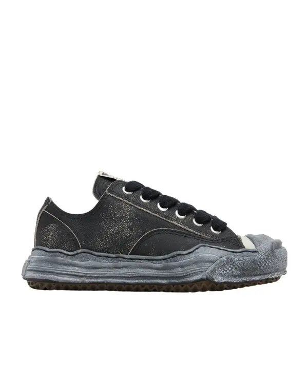 Mihara Yasuhiro Hank Og Low-top Lace-up Casual Sneakers - Black/black