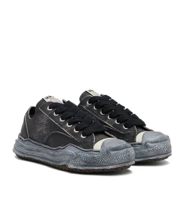Mihara Yasuhiro Hank Og Low-top Lace-up Casual Sneakers - Black/black