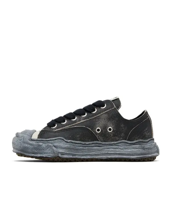 Mihara Yasuhiro Hank Og Low-top Lace-up Casual Sneakers - Black/black