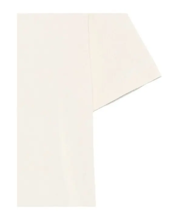 ROBERTO COLLINA Short-sleeve Knitted Silk T-shirt - Ecru