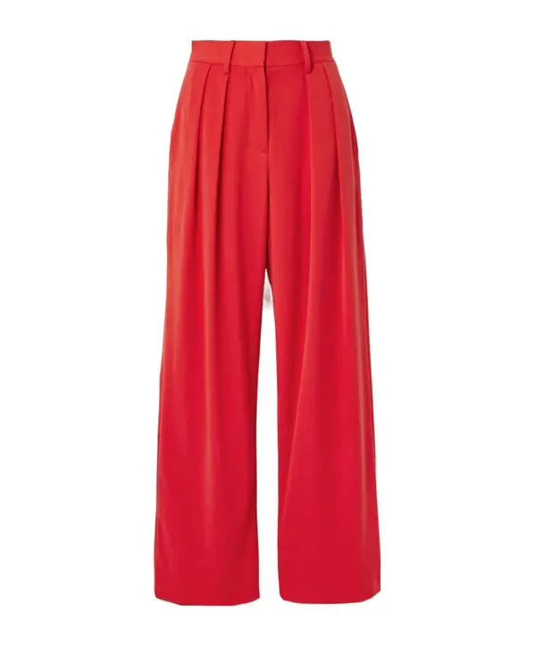 Staud Luisa Wide-leg Pleated Trousers