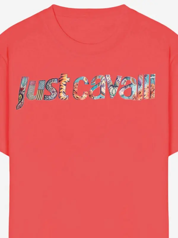 Just Cavalli Printed Logo T-shirt - Orange