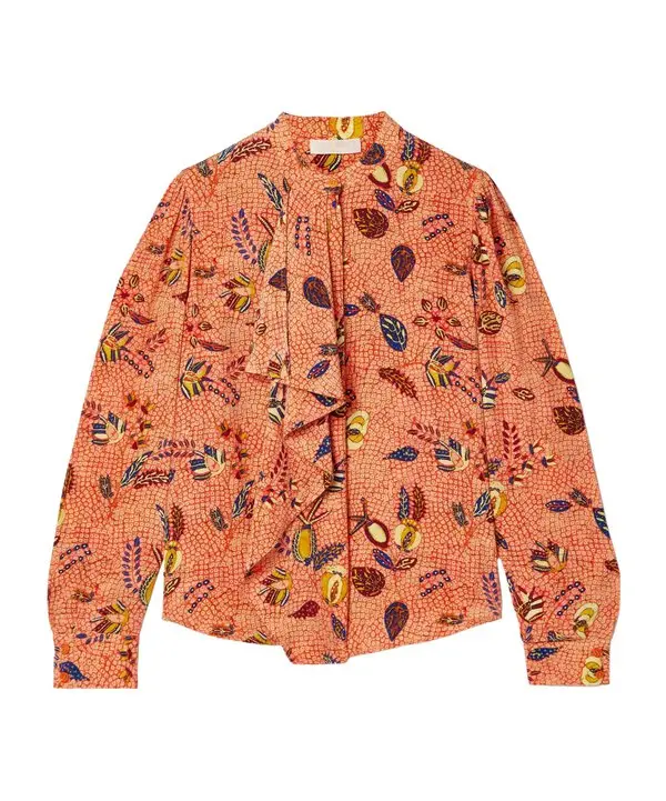 Ulla Johnson Long Sleeve Floral Print Shirt