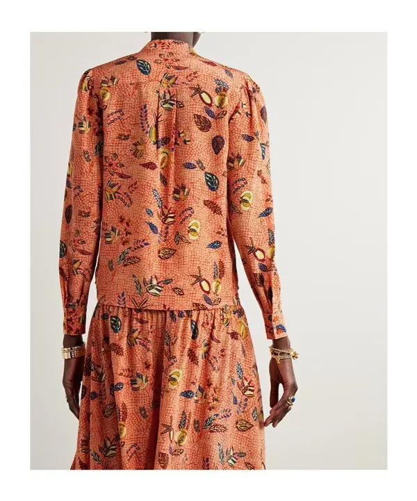 Ulla Johnson Long Sleeve Floral Print Shirt