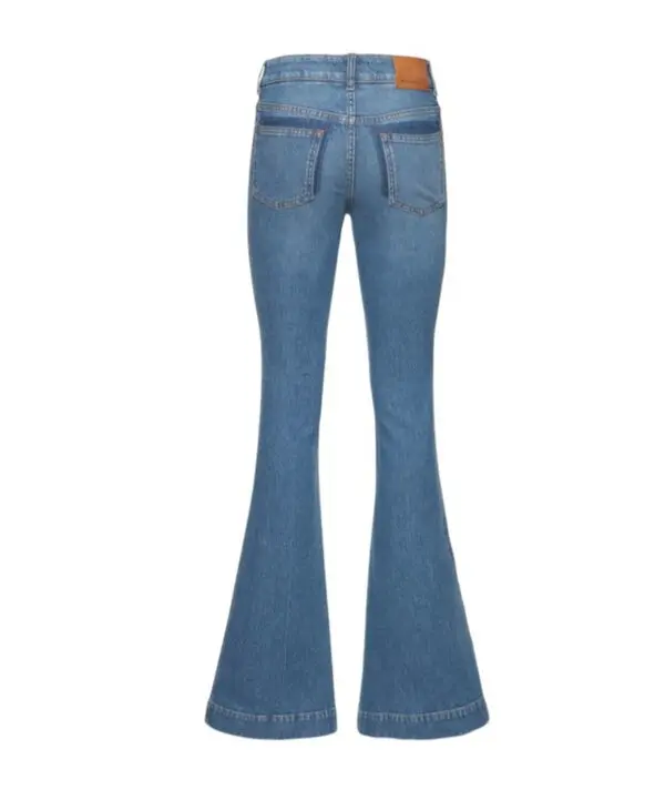Stella McCartney High Waist Flare Jeans With Side Logo