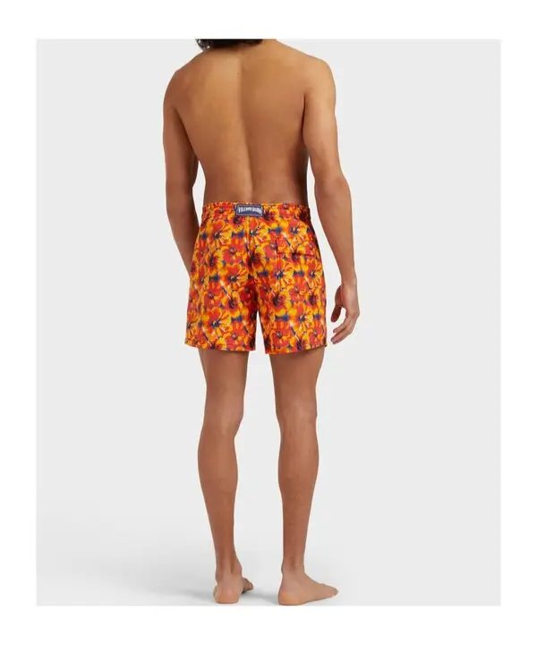 Vilebrequin Drawstring Floral-print Swim Shorts - Blue