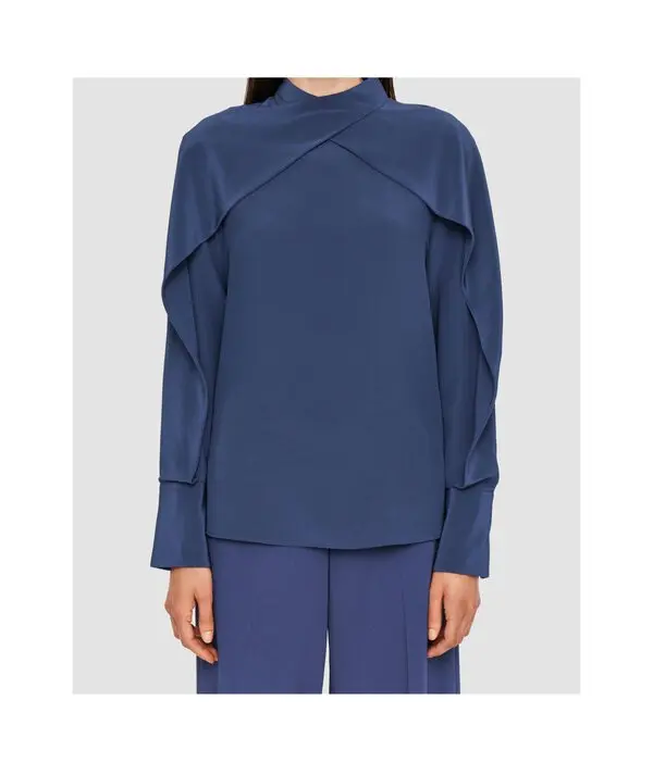 JOSEPH Bailie Layered Silk Crepe De Chine Blouse
