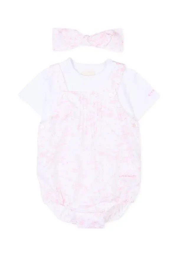 Givenchy Printed-overalls T-shirt Set - White