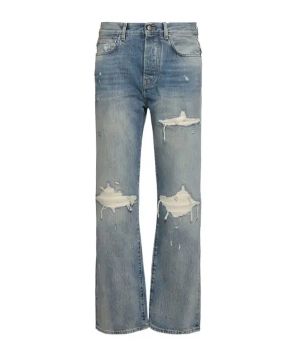 Amiri Suede Straight Jeans - Gray
