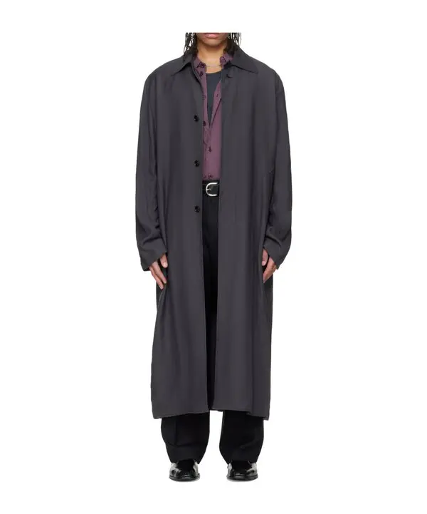 Our Legacy Cloak Collared Trench Coat - Leaden