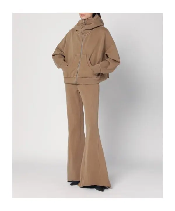 ENTIRE STUDIOS Elasticated-waist Flared Trousers - Light Brown