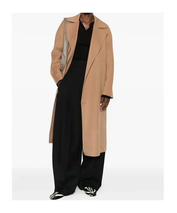 Max Mara Long-sleeved Belted Coat - Brown