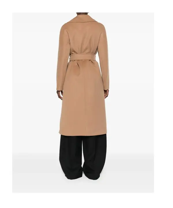Max Mara Long-sleeved Belted Coat - Brown