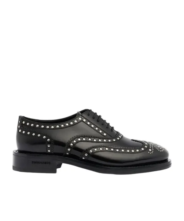 Dsquared2 Embellished Studded Classic Oxford Shoes - Black