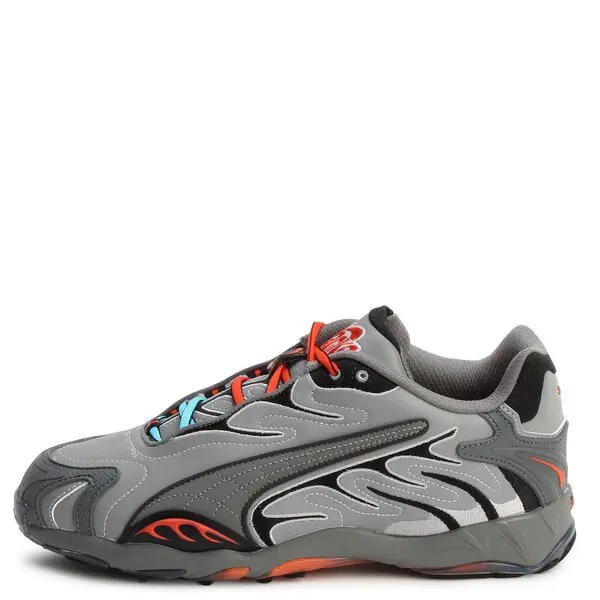 PUMA Round Toe Lace Up Sneakers With Embroidered Logo