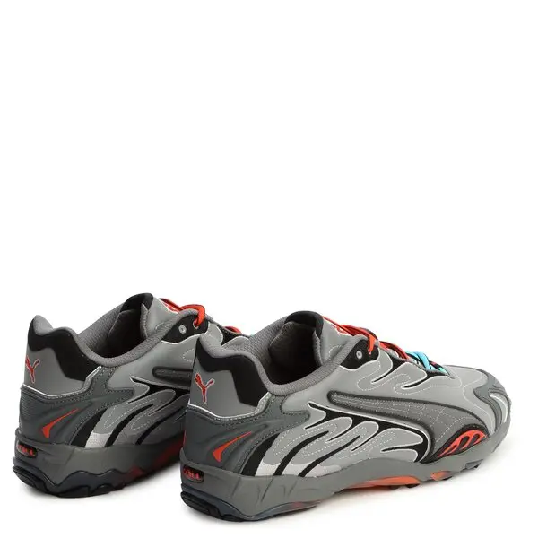 PUMA Round Toe Lace Up Sneakers With Embroidered Logo