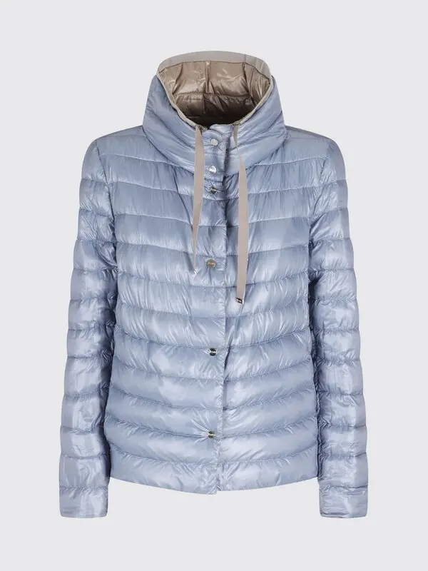 Herno Quilted High-neck Reversible Coat - Gray