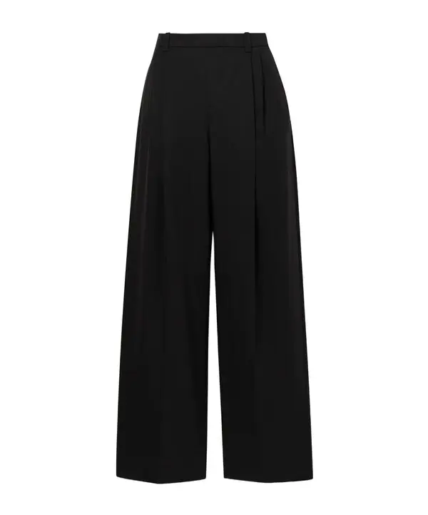 Vince Pleated Straight-leg Trousers - Black