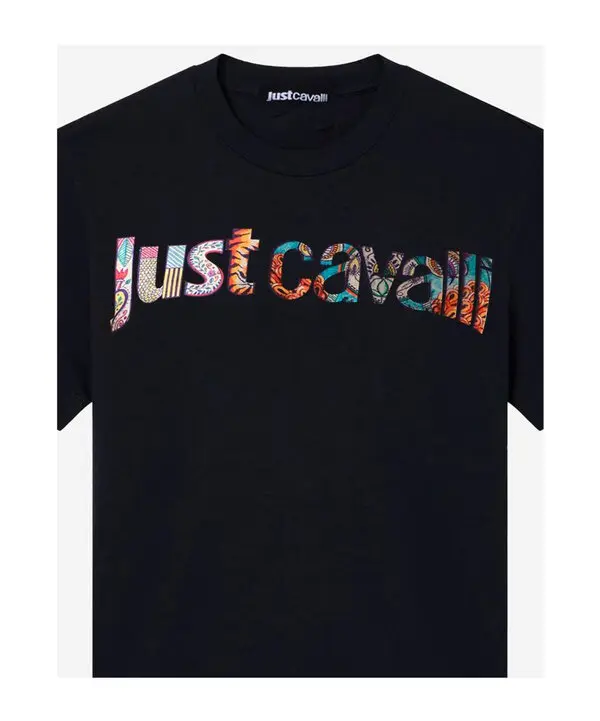 Just Cavalli Logo Print T-shirt - Black