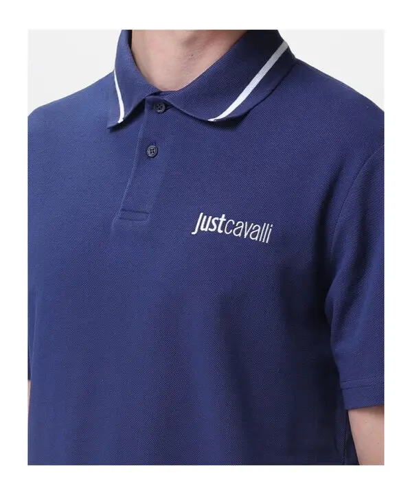 Just Cavalli Logo Trim Polo Shirt