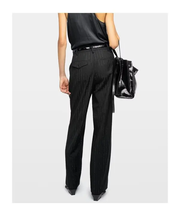 Zadig&Voltaire Straight Leg Pinstripe Trousers