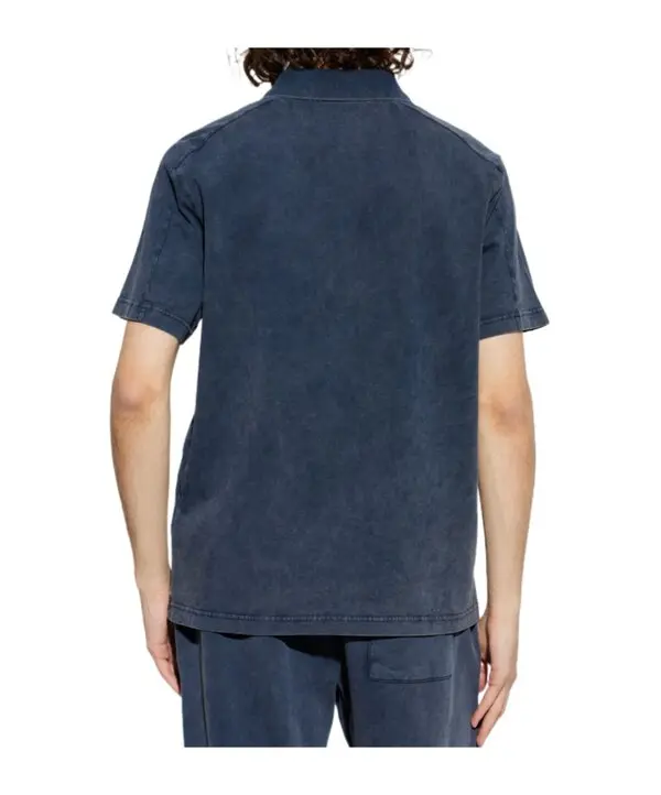 Off-White Logo Printed Half-zipped Polo Shirt