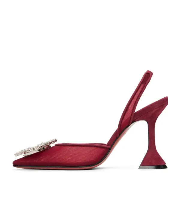 Amina Muaddi Begum Sling 95 Pointed-toe High-heeled Sandals