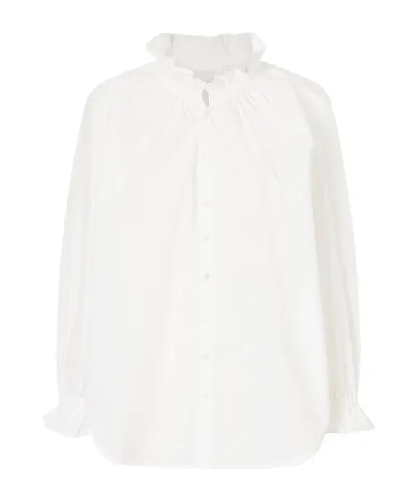 Citizens Of Humanity Loretta Ruched Poplin Shirt - White