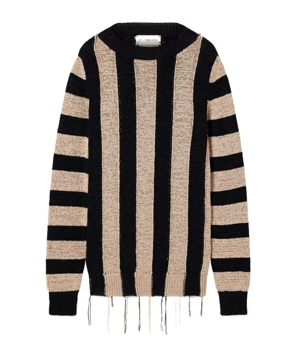Dries Van Noten Striped Open-knit Sweater