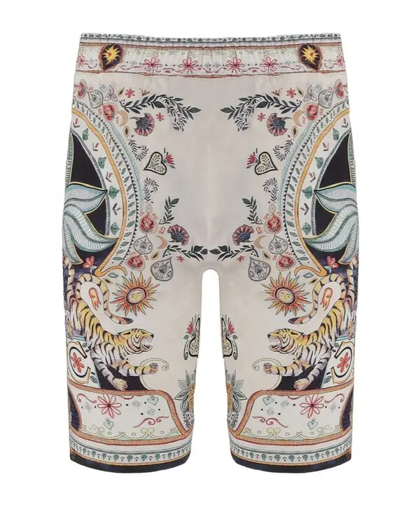 Just Cavalli Printed Viscose Drawstring Shorts