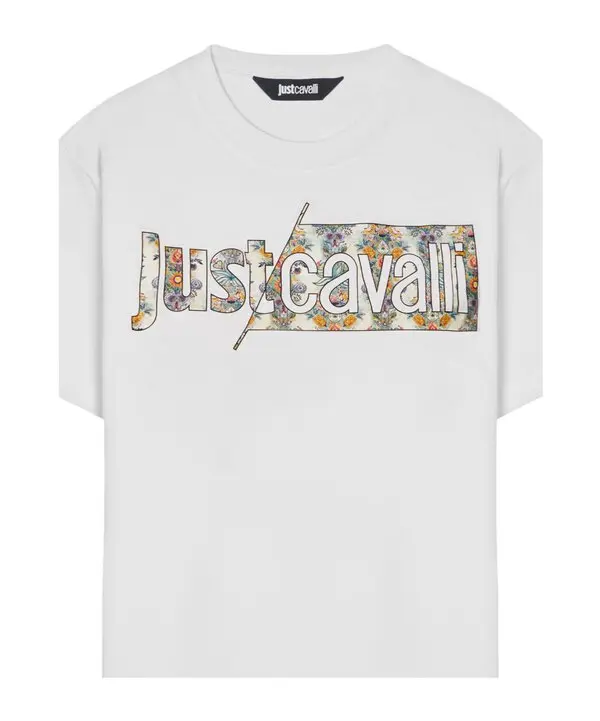 Just Cavalli Floral Logo T-shirt