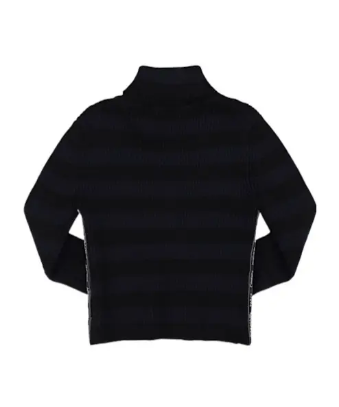Balmain Striped Wool Cotton Turtleneck