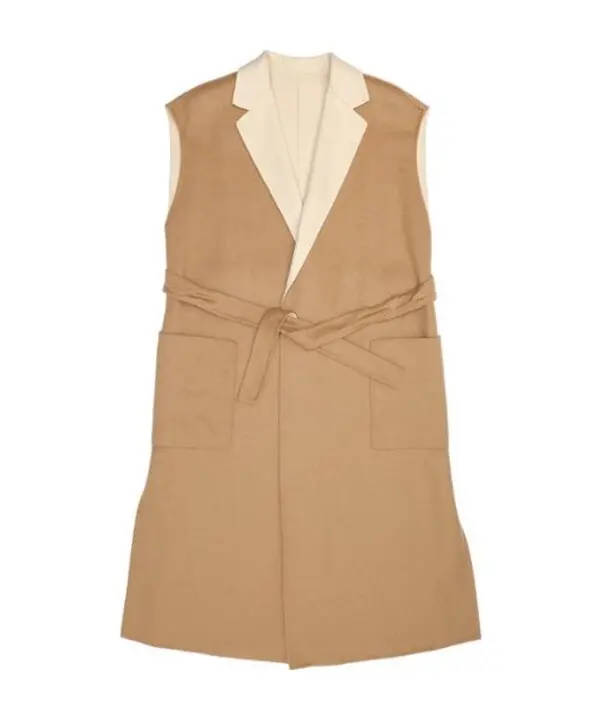 Max Mara Lapel Sleeveless Casual Jacket
