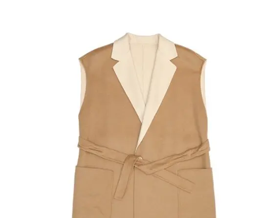 Max Mara Lapel Sleeveless Casual Jacket