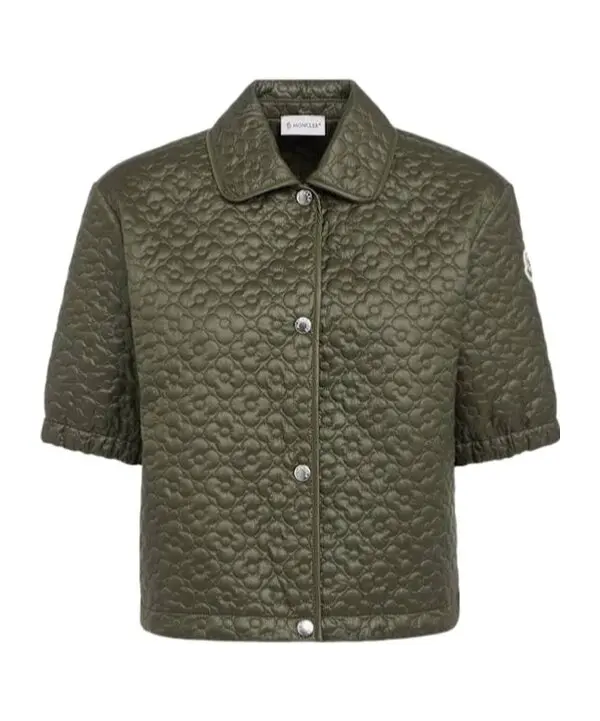 Moncler Floral Quilted Padded Shirt Jacket