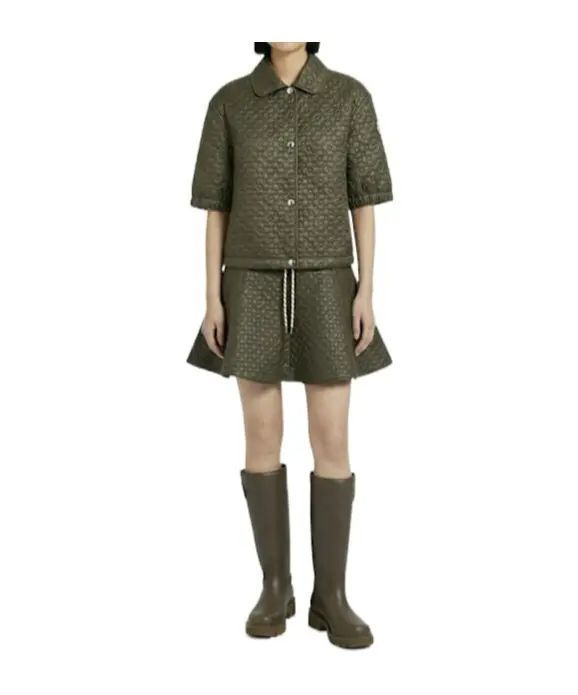 Moncler Floral Quilted Padded Shirt Jacket