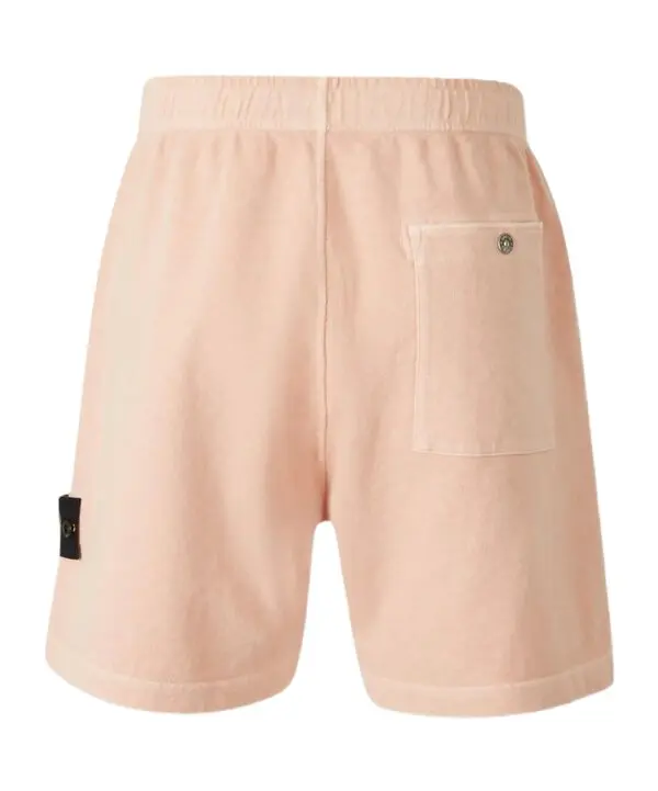 Stone Island Logo Patch Elastic Waist Shorts - Nude