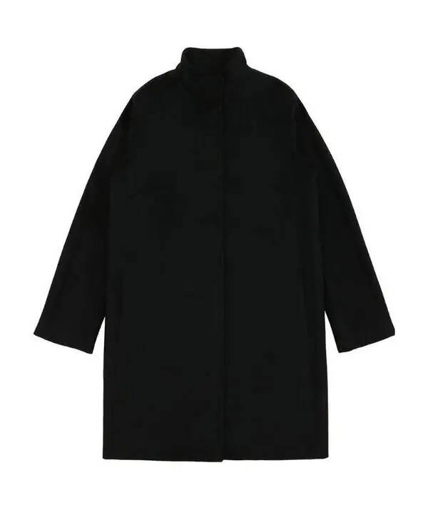 Max Mara Stand-up Collar Coat - Black
