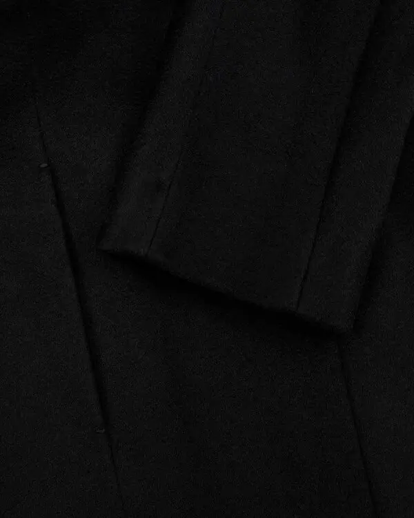 Max Mara Stand-up Collar Coat - Black
