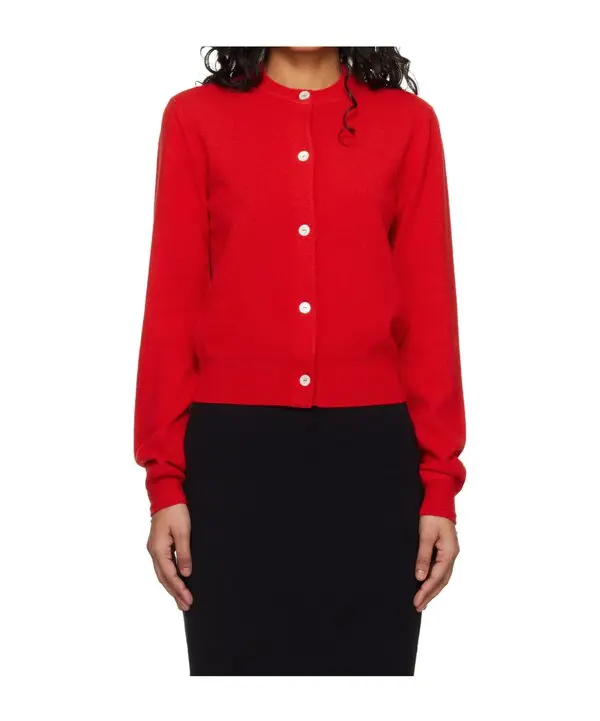 JIL SANDER Wool Crew Neck Cardigan