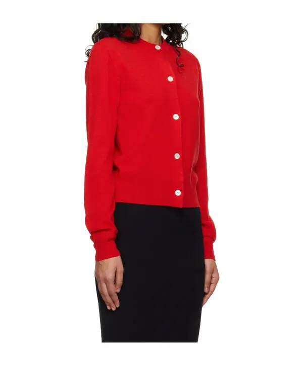 JIL SANDER Wool Crew Neck Cardigan