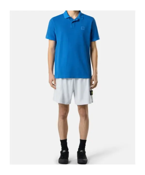 Stone Island Compass-patch Buttoned Polo Shirt