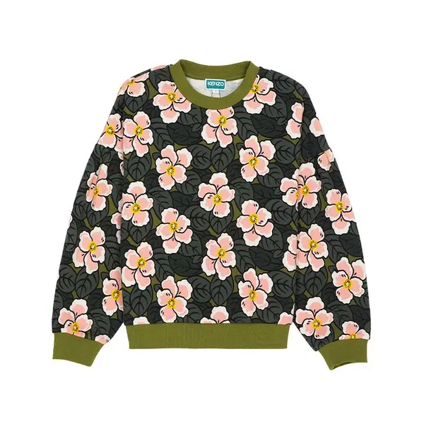 Kenzo Floral Print Long Sleeve Sweatshirt