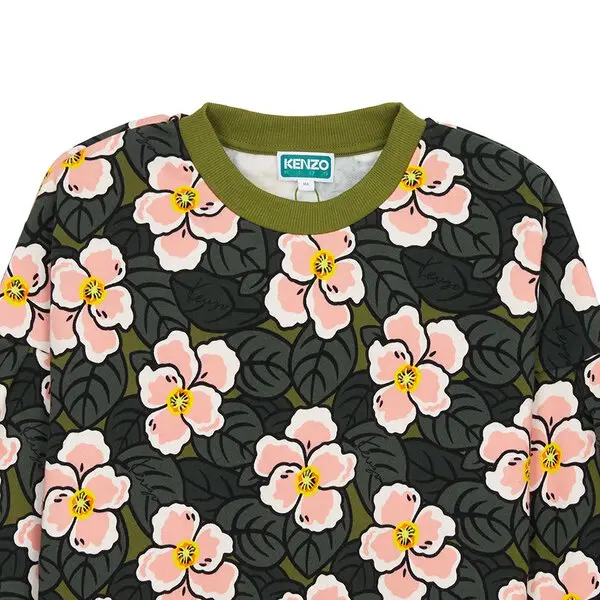 Kenzo Floral Print Long Sleeve Sweatshirt