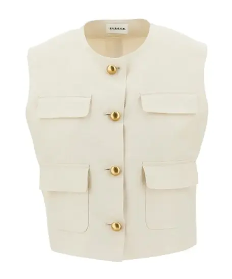 P.a.r.o.s.h Boxy Pocket Jacket - White