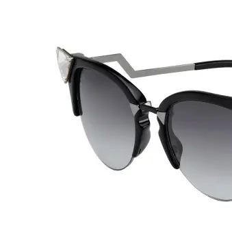 Fendi Logo Detail Cat Eye Sunglasses - Gray