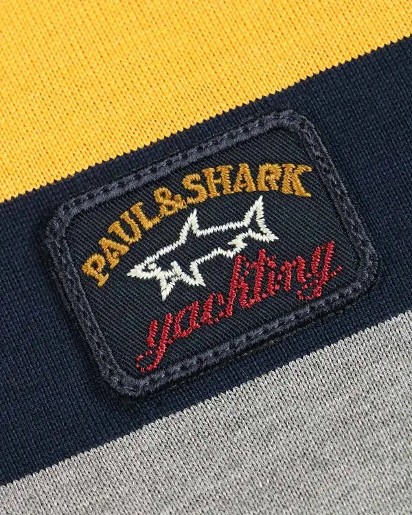PAUL  SHARK Striped Long-sleeved Polo Shirt