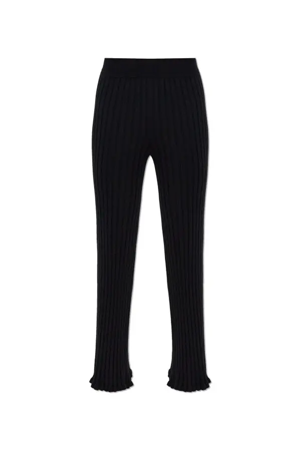 LISA YANG Ribbed Knit Flared Trousers