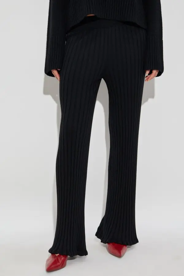 LISA YANG Ribbed Knit Flared Trousers